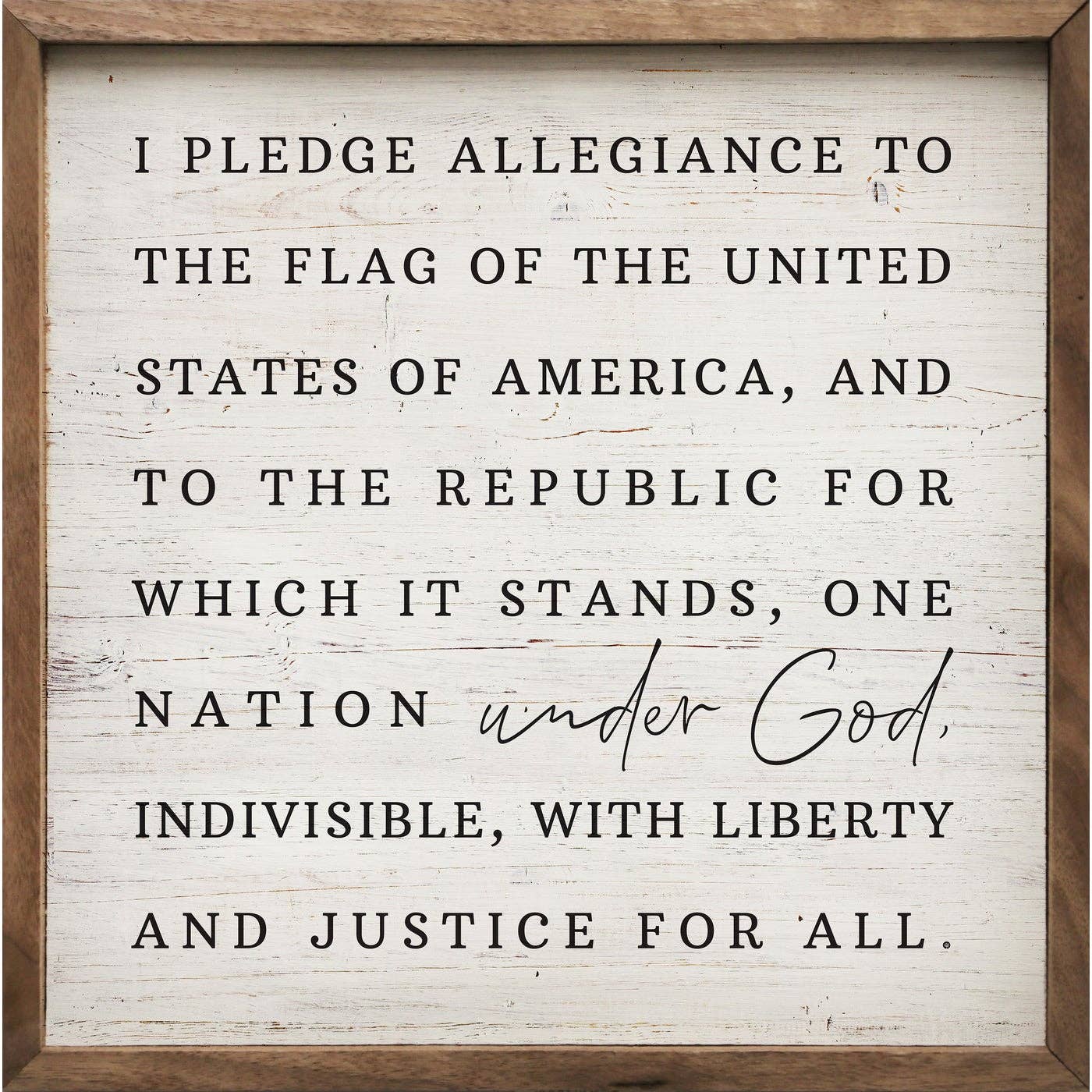 Pledge Allegiance Whitewash | Farm and Thread