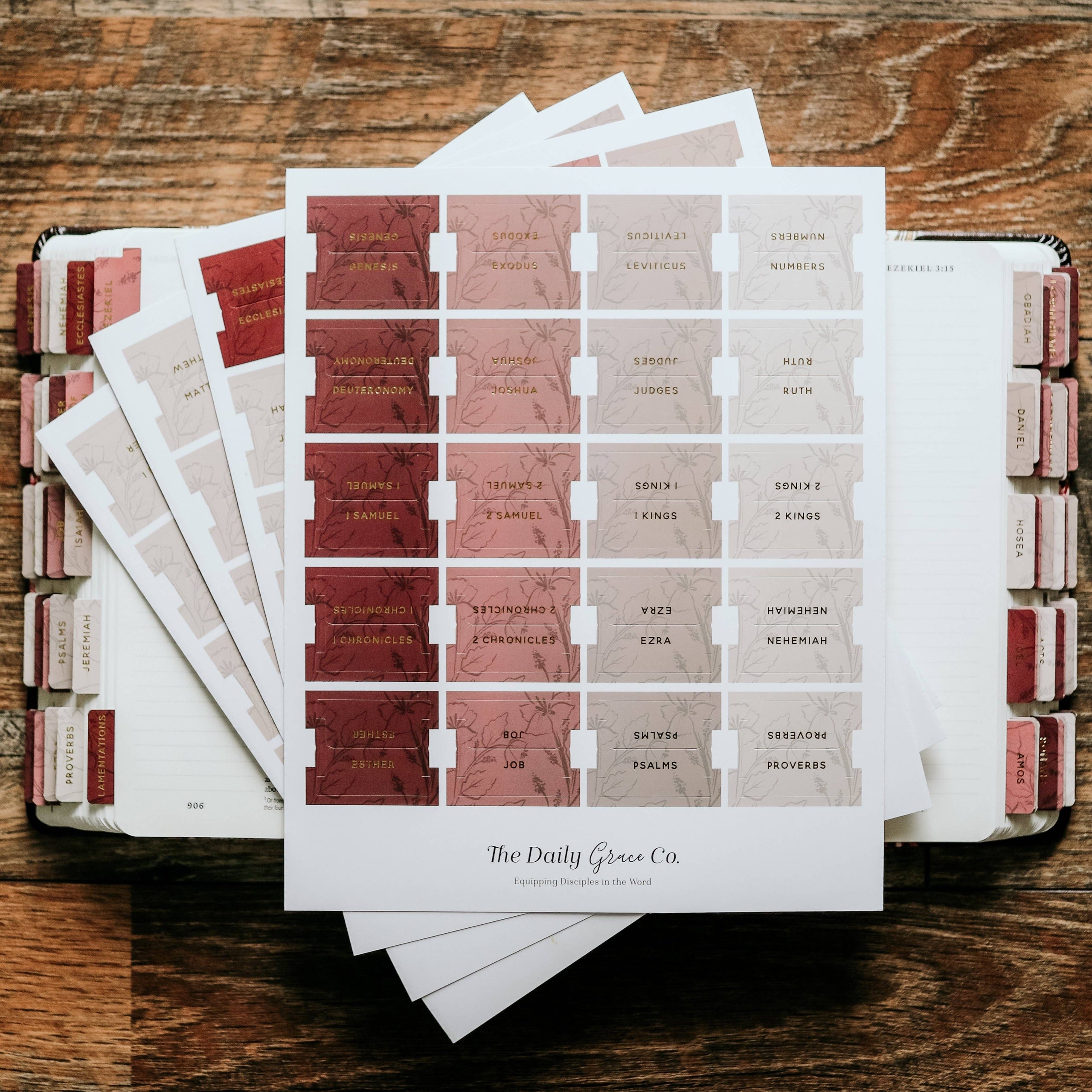Rose Floral Bible Tabs | Farm and Thread