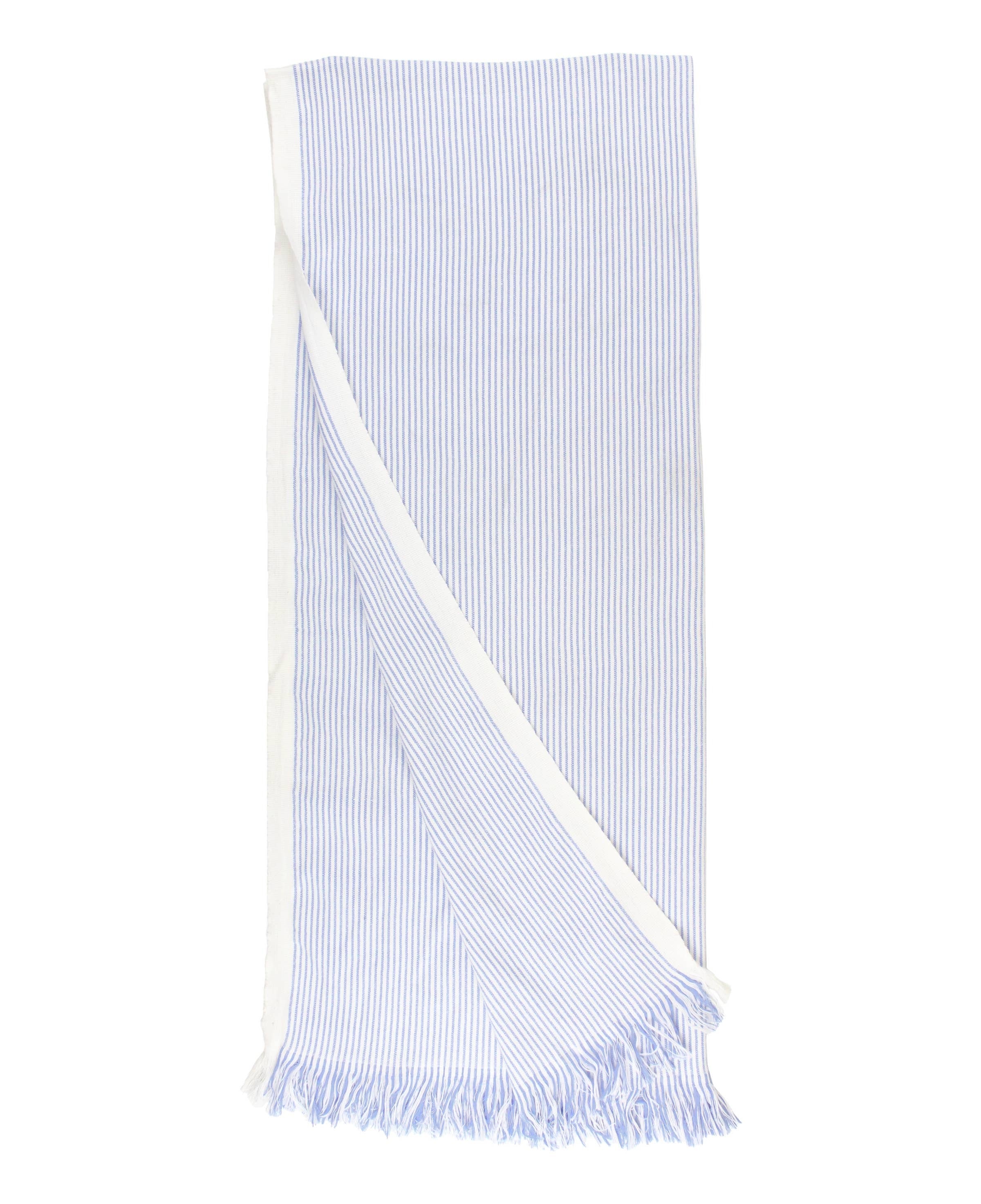 Periwinkle Blue Seersucker Turkish Cotton Beach Towel | Farm and Thread